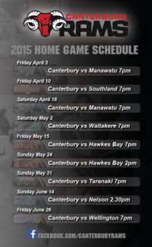 Canterbury Rams • Single Game Tickets Now On Sale!!!